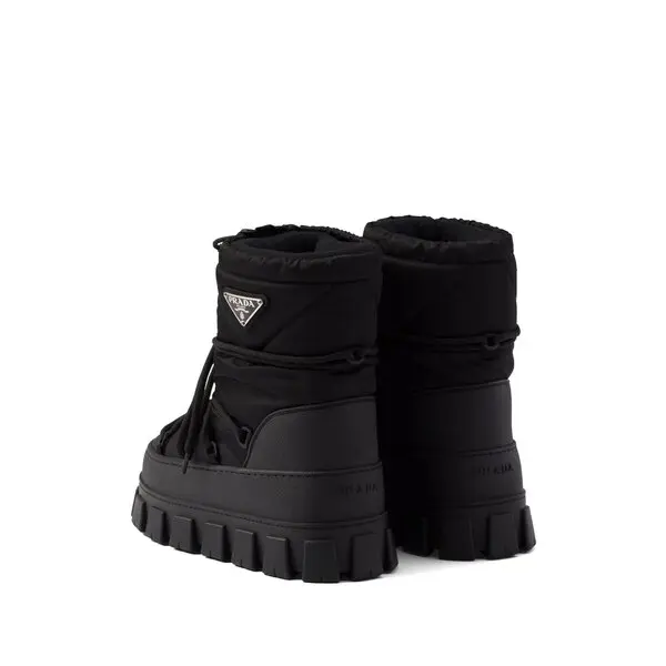 Prada Re-nylon Gabardine Lug Sole Boots