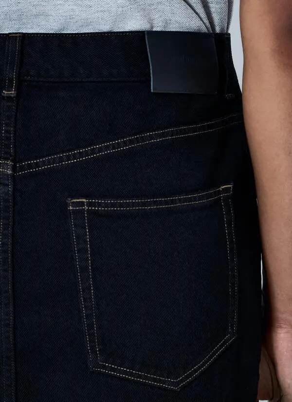 Saint Laurent Denim Midi Skirt