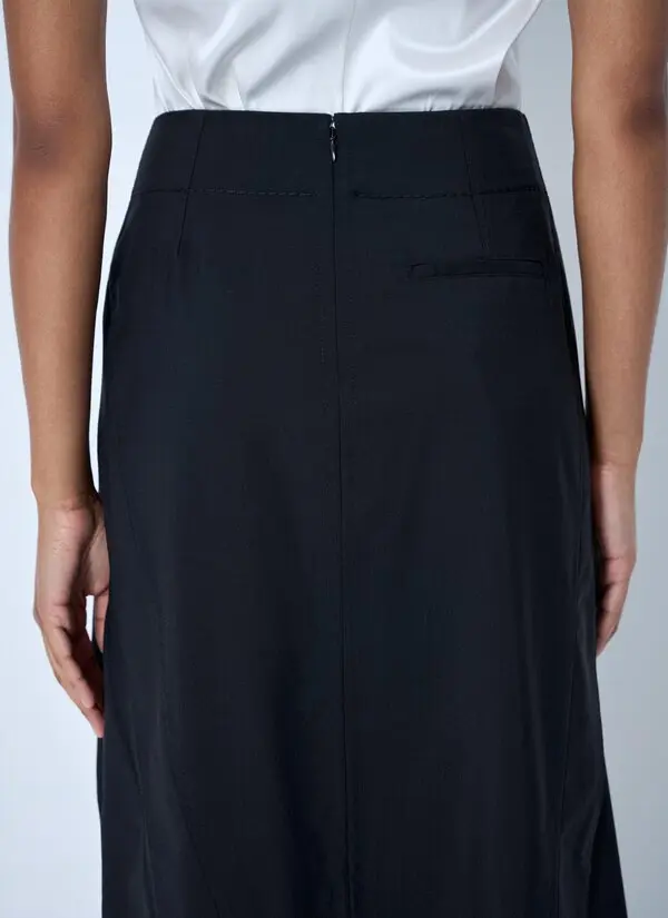 Bottega Veneta Asymmetric Layered Skirt - Black