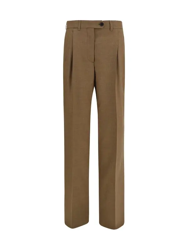 Prada Tailored Wool Pants - Brown