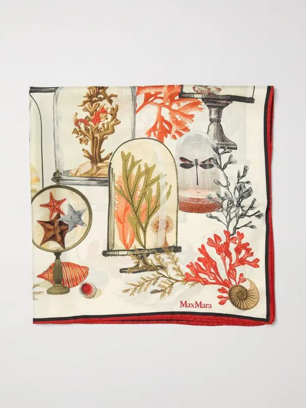 Max Mara Printed Silk Foulard