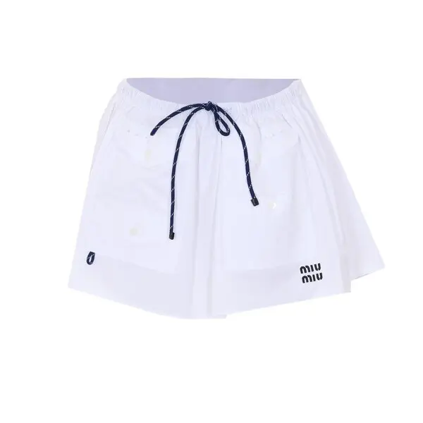 Miu Miu Logo Mini Skirt