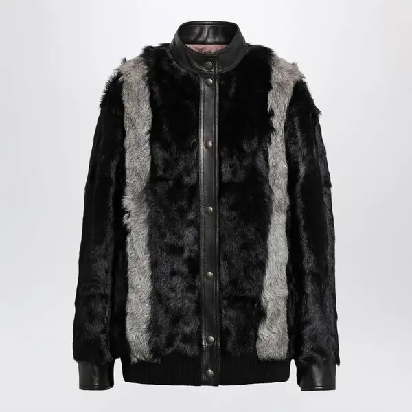 Valentino Garavani Shearling And Leather Jacket