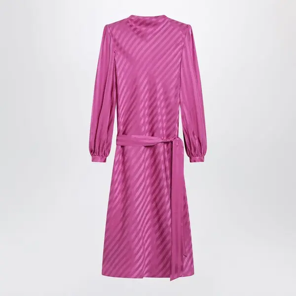 Valentino Garavani Silk Jacquard Midi Dress - Purple