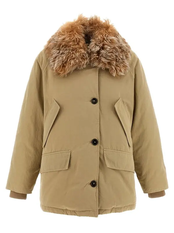 Prada Fur Collar Jacket - Cream