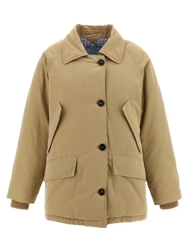Prada Fur Collar Jacket - Cream