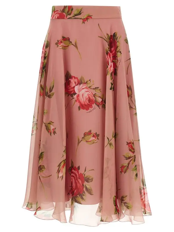 Dolce & Gabbana Bouquet Rose Skirt - Pink