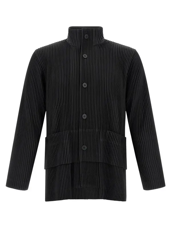 Issey Miyake Multi-pocket Pleated Jacket - Gray