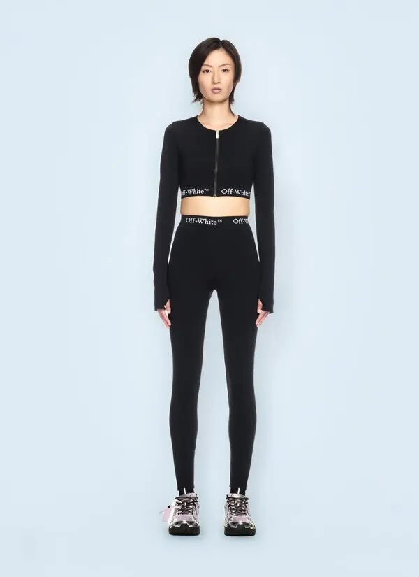 Off-White Logo Band Leggings - Black