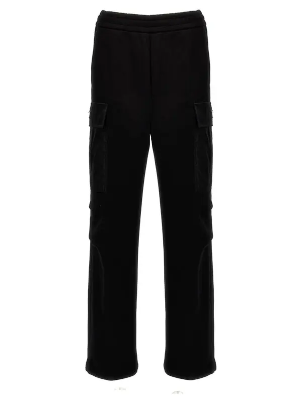 Prada Nylon Insert Cargo Joggers - Black