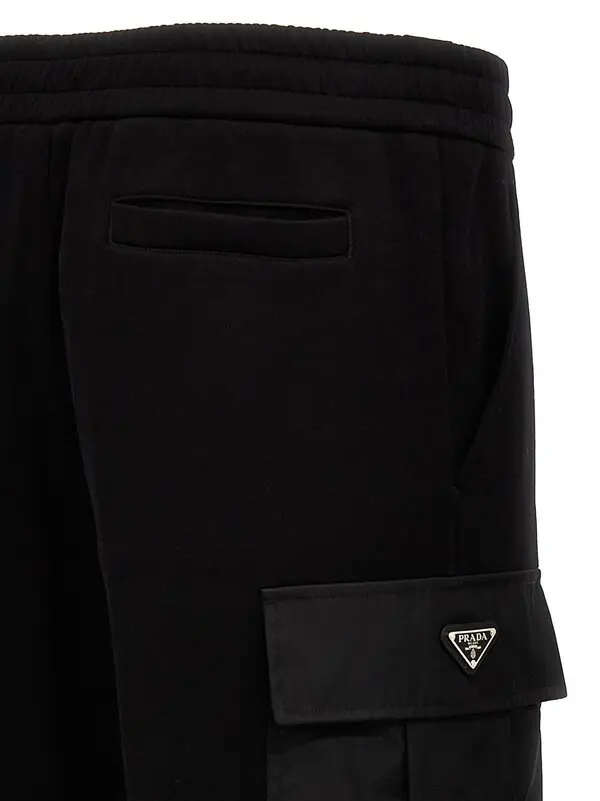 Prada Nylon Insert Cargo Joggers