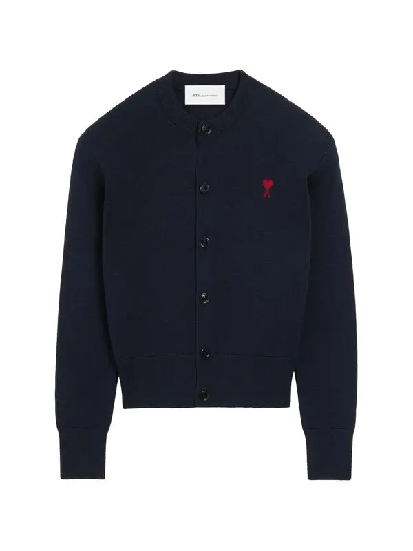 AMI Paris De Coeur Wool Cardigan