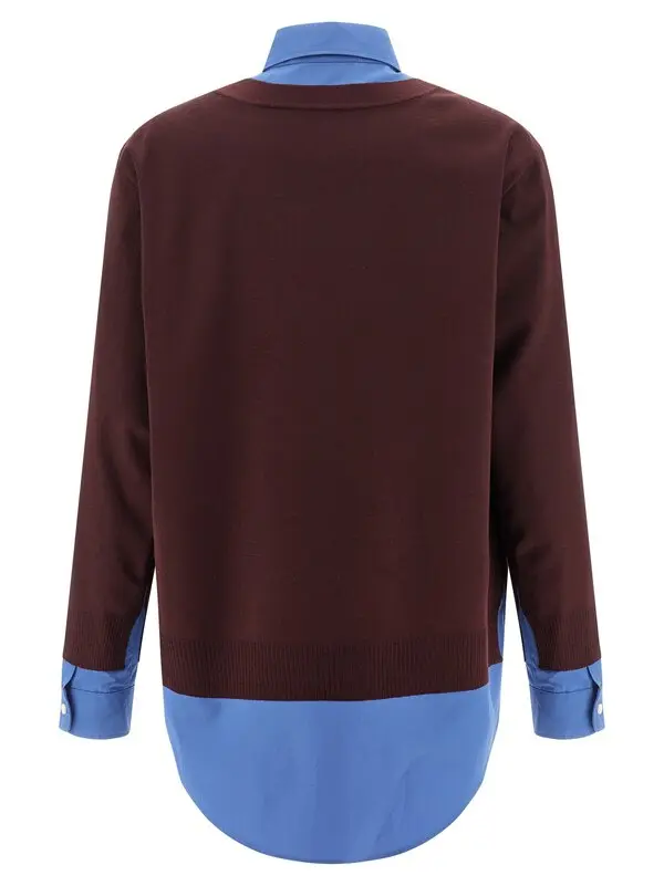 Miu Miu Poplin And Cashmere Shirt - Multicolor