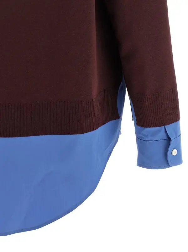 Miu Miu Poplin And Cashmere Shirt - Multicolor