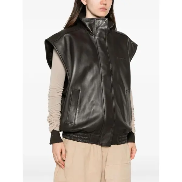 Balenciaga Leather Vest - Brown