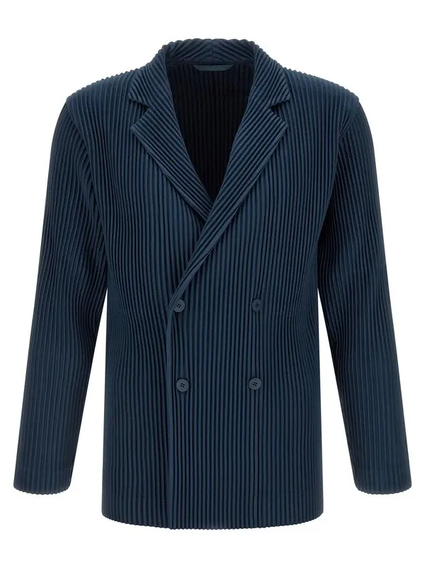 Issey Miyake Tailored Pleats 1' Blazer - Blue