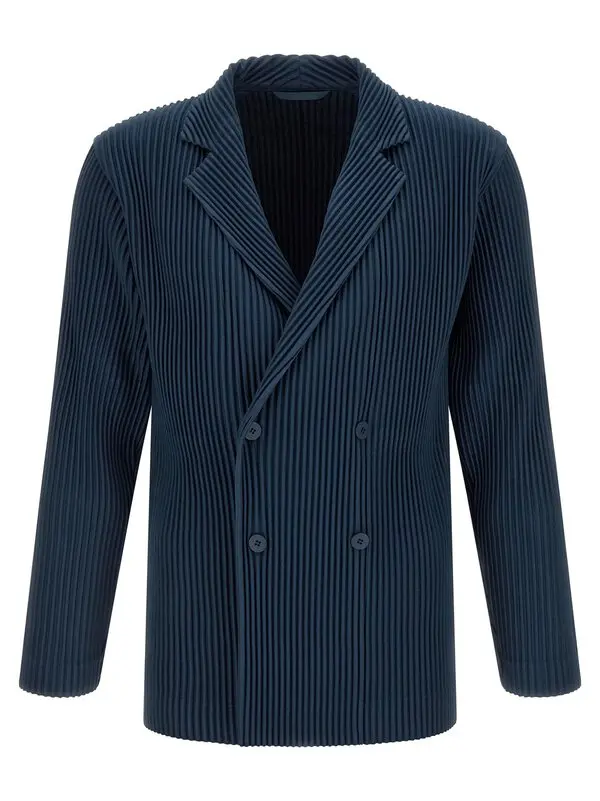 Issey Miyake Tailored Pleats 1' Blazer - Blue