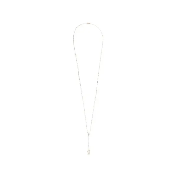 Alexander McQueen Zirconia Embellished Drop Necklace - Gold