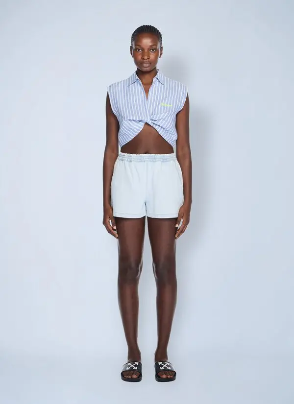 Off-White Striped Sleeveless Shirt