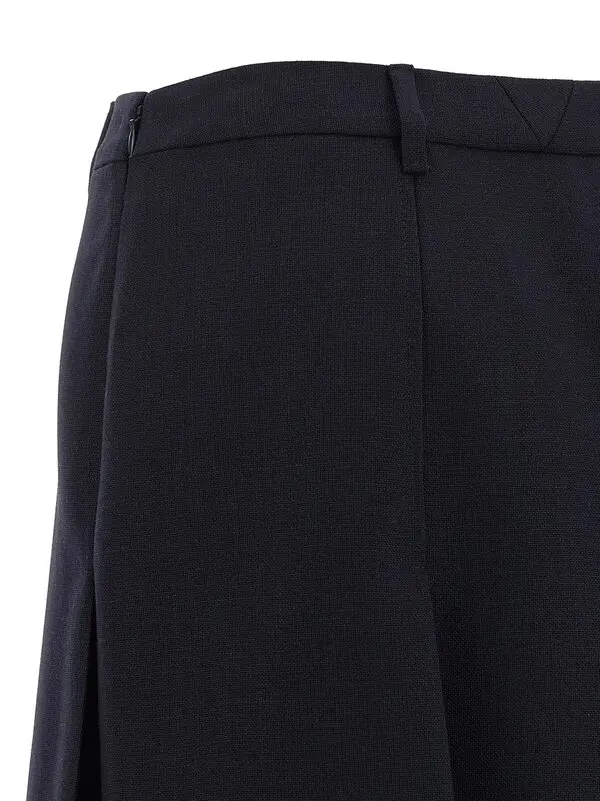 Prada Virgin Wool Multi-split Midi Skirt
