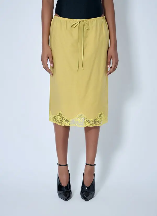 Saint Laurent Laced Half-slip Skirt