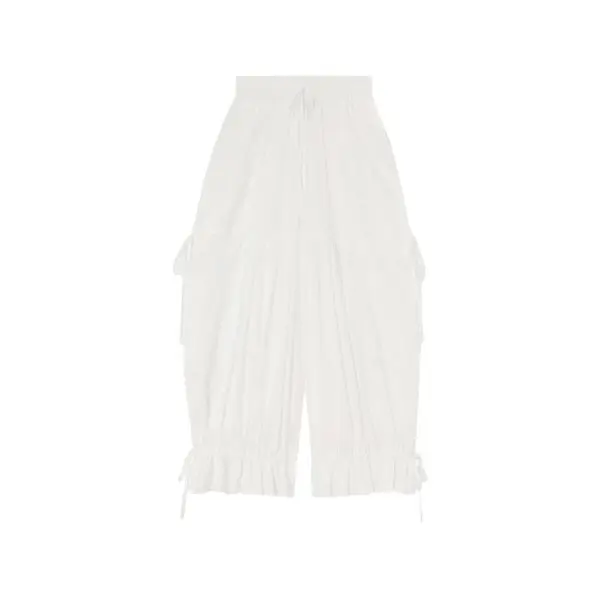 GANNI Trousers Tapered Trousers - White
