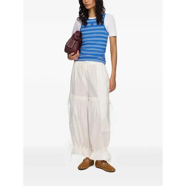 GANNI Tapered Trousers - White