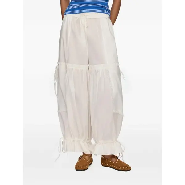 GANNI Tapered Trousers - White