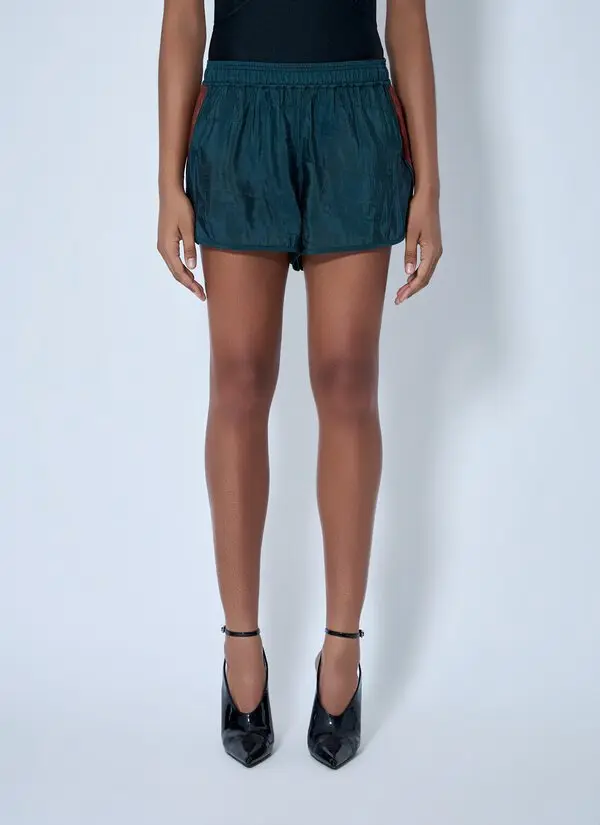 Saint Laurent Elasticated Waist Shorts - Green