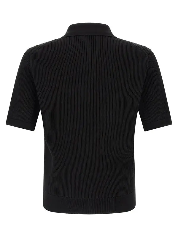 Dolce & Gabbana Micro-ribbed Polo Shirt