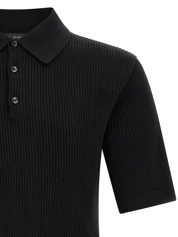 Dolce & Gabbana Micro-ribbed Polo Shirt