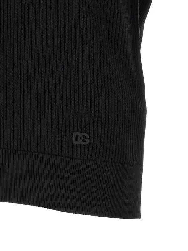 Dolce & Gabbana Micro-ribbed Polo Shirt