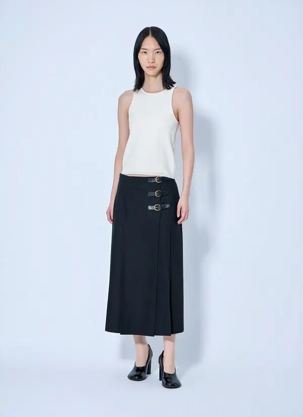 Chloé Virgin Wool Skirt With Buckles