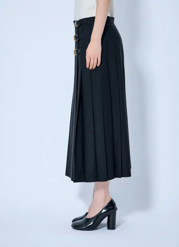Chloé Virgin Wool Skirt With Buckles