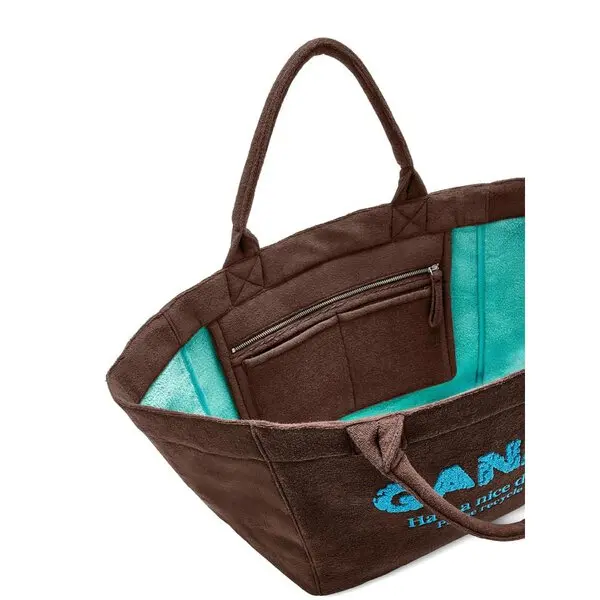 GANNI Tote Bags - Brown