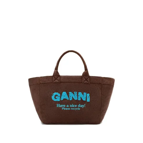 GANNI Tote Bag - Brown