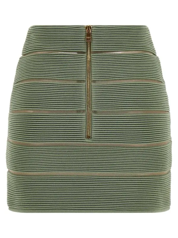 Balmain V-shaped Waist Skirt