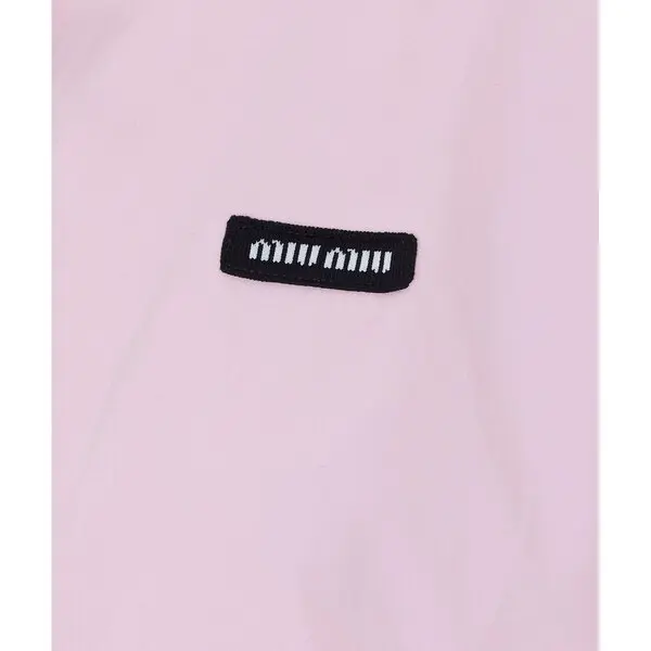 Miu Miu Popeline Logo Shirt - Pink
