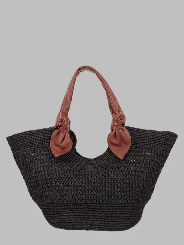 Hereu Borsa Intrecciata In Raffia
