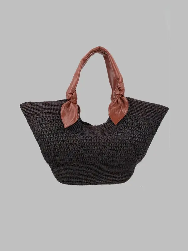 Hereu Borsa Intrecciata In Raffia