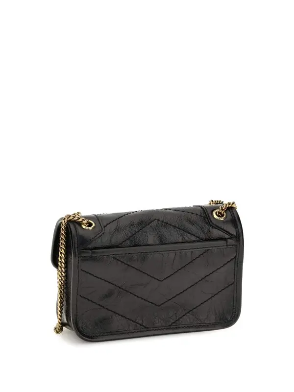 Saint Laurent Mini Niki Leather Shoulder Bag - Black