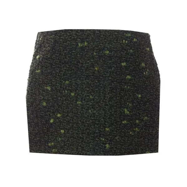 Gucci Tweed Mini Skirt - Green