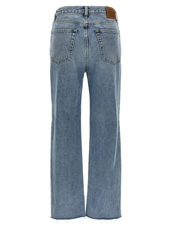 TOTEME High Waist Straight Leg Denim Jeans - Blue