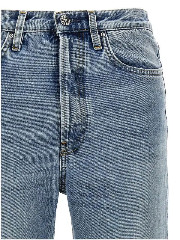 TOTEME High Waist Straight Leg Denim Jeans - Blue