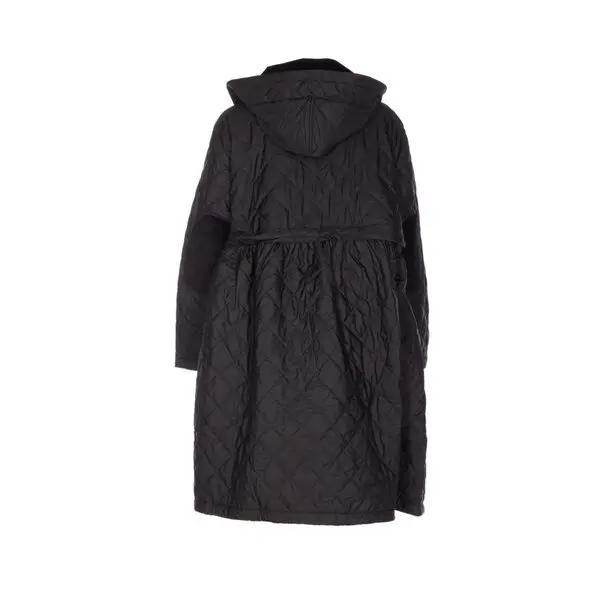 BARBOUR X GANNI Peplum Quilted Long Jacket