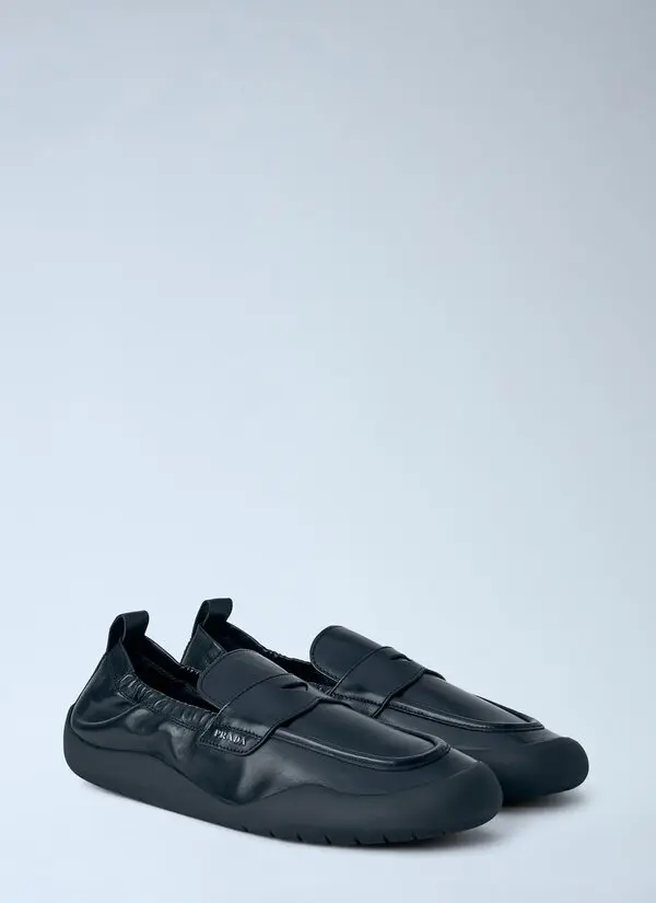 Prada Leather Slip-on Loafers
