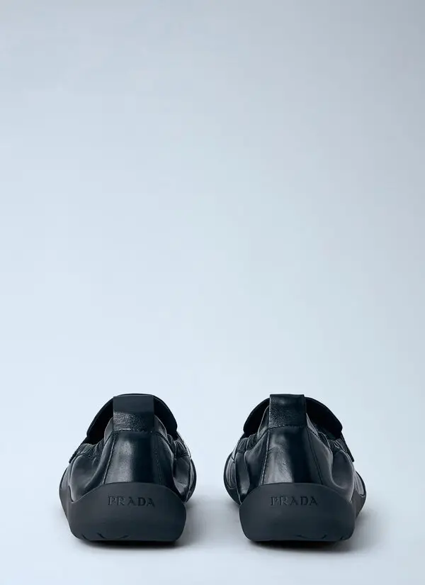 Prada Leather Slip-on Loafers
