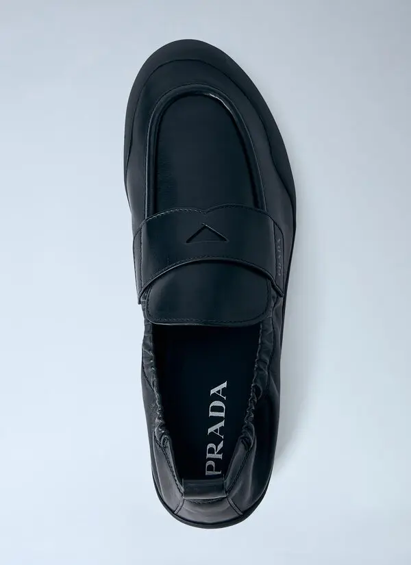 Prada Leather Slip-on Loafers