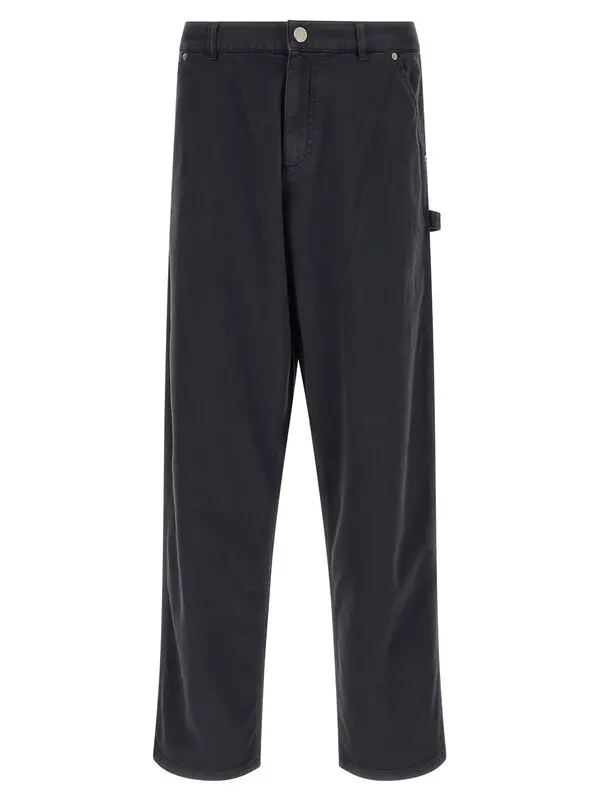 Moncler Cotton Blend Gabardine Cargo Pants - Blue