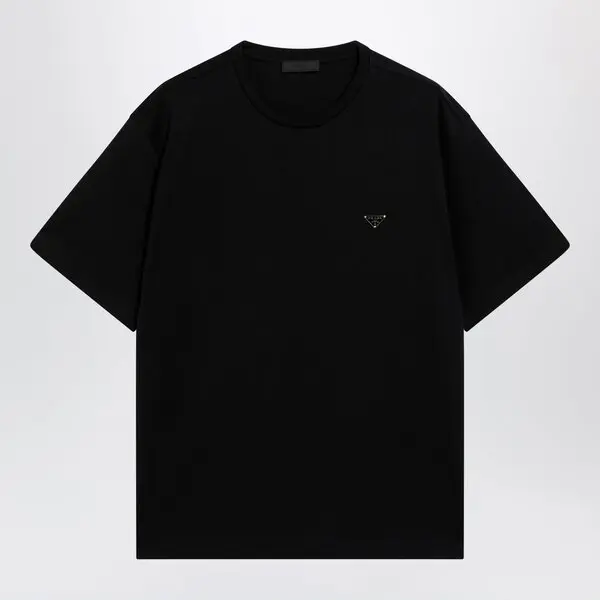 Prada Boxy Cotton Crew-neck T-shirt